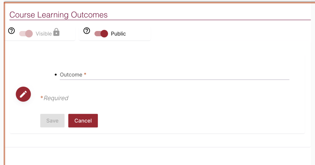 Course Learning Outcomes Component – Course Outline Help