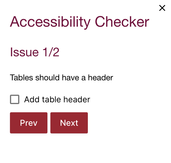 Accessibility Checker – Course Outline Help